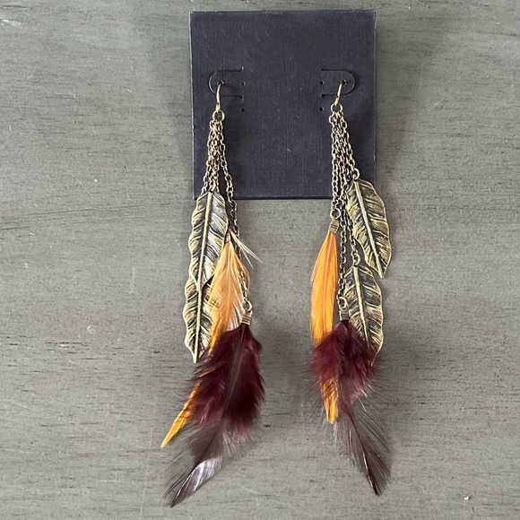 High Heels on the High Road | Jewelry | Dark Light Brown Feather Chain ...